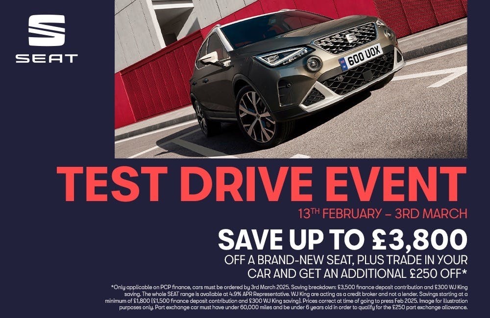 Used SEAT Dealer UK, Main SEAT Dealerships, SEAT Dealers, WJ King.